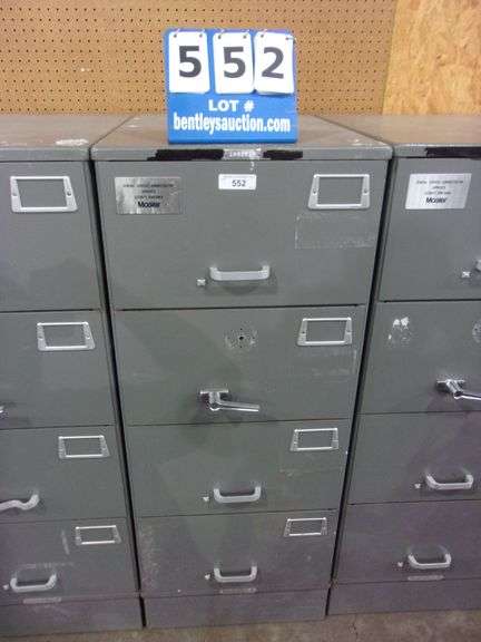 MOSLER 4-DRAWER SECURITY FILE CABINET - NO TUMBLER-GRAY - Bentley ...