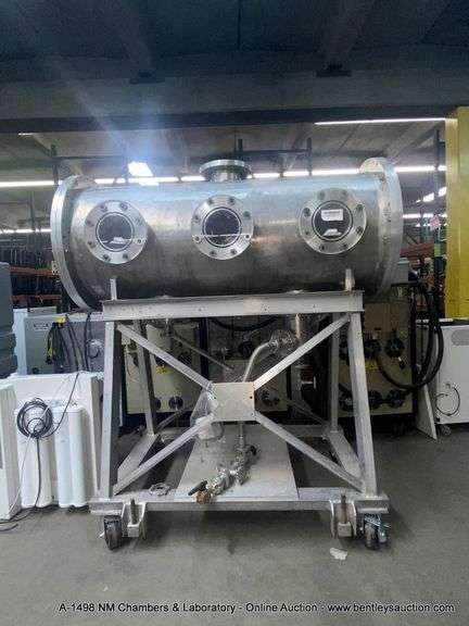 ALUMINUM VACUUM CHAMBER W/ ALUMINUM STAND/CART - Bentley & Associates, LLC