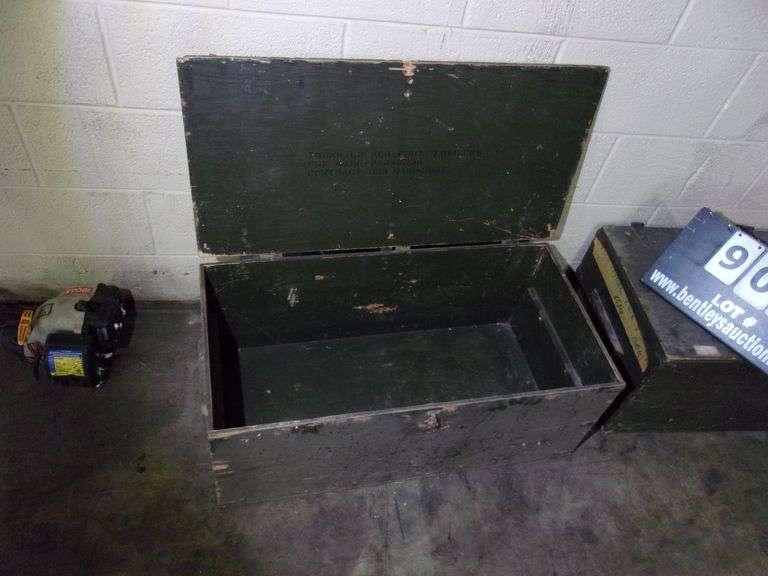 MILITARY WOOD FOOT LOCKER CHEST - Bentley & Associates, LLC