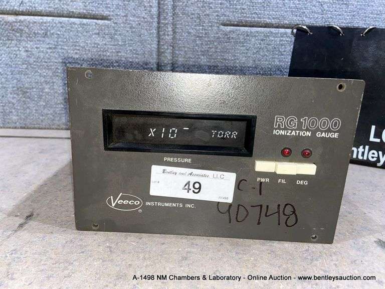 VEECO RG1000 IONIZATION GAUGE - Bentley & Associates, LLC