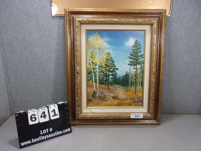 KEN TYGER 1994 FRAMED OIL ON CANVAS MOUNTAIN SCENE - Bentley ...