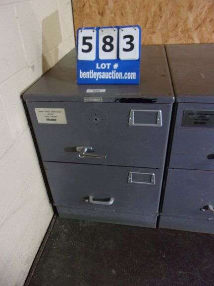 MOSLER 2-DRAWER SECURITY FILE CABINET - NO TUMBLER-GRAY - Bentley ...