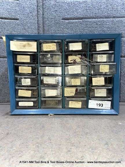 24 BIN BOLT BIN W/ ASSORTED HARDWARE - Bentley & Associates, LLC