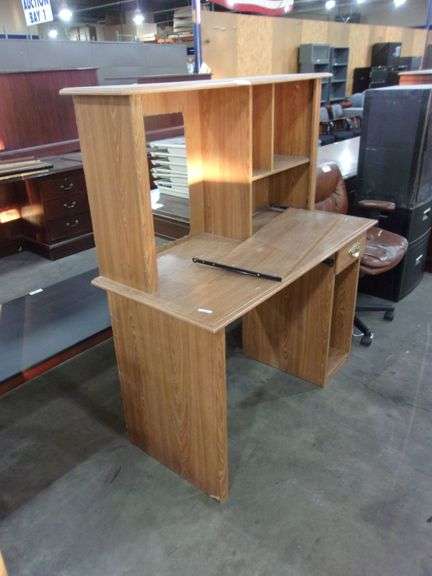WOOD GRAIN COMPUTER DESK - Bentley & Associates, LLC