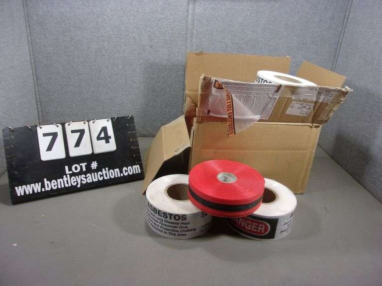 BOX: CASE OF CAUTION ASBESTOS BARRIER TAPE - Bentley & Associates, LLC