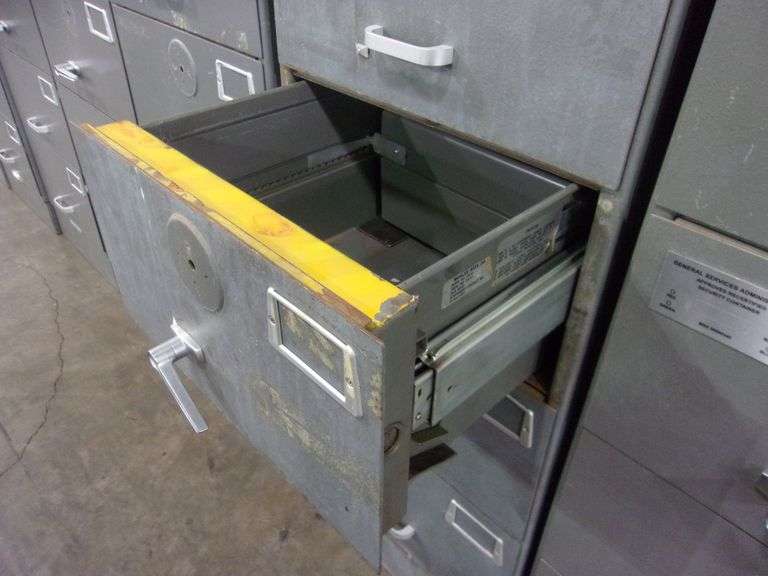MOSLER 4-DRAWER SECURITY FILE CABINET - NO TUMBLER-GRAY - Bentley ...