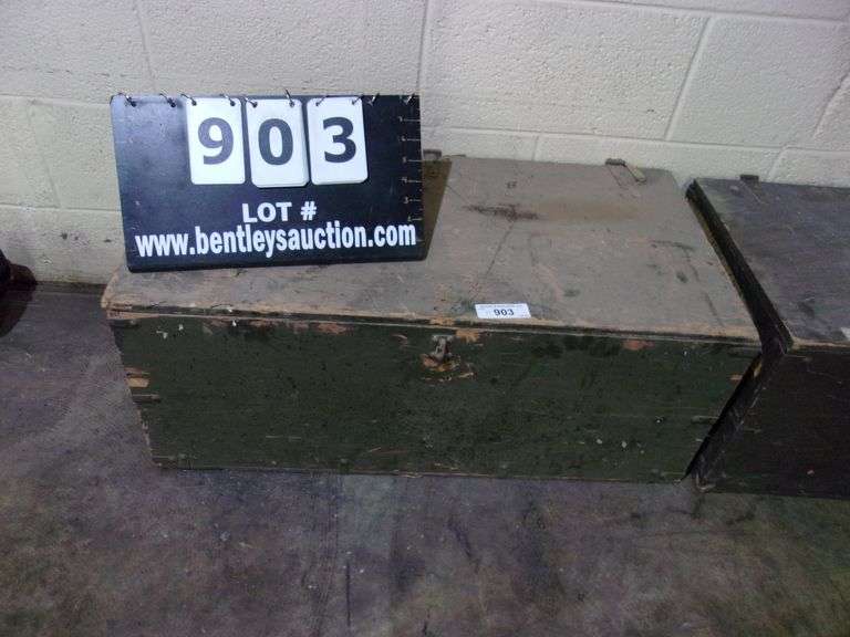 MILITARY WOOD FOOT LOCKER CHEST - Bentley & Associates, LLC