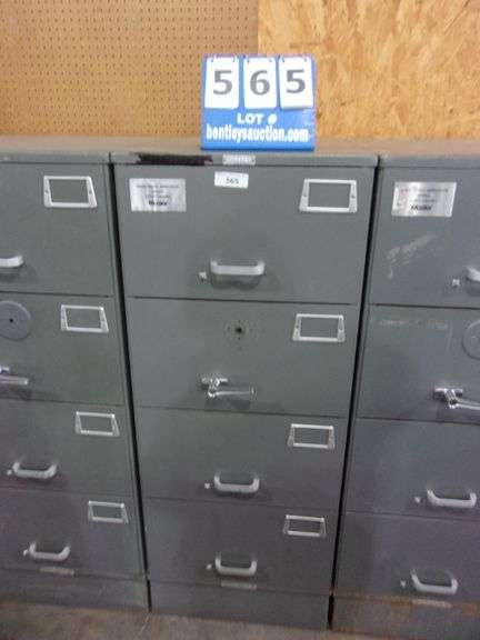 MOSLER 4-DRAWER SECURITY FILE CABINET - NO TUMBLER-GRAY - Bentley ...