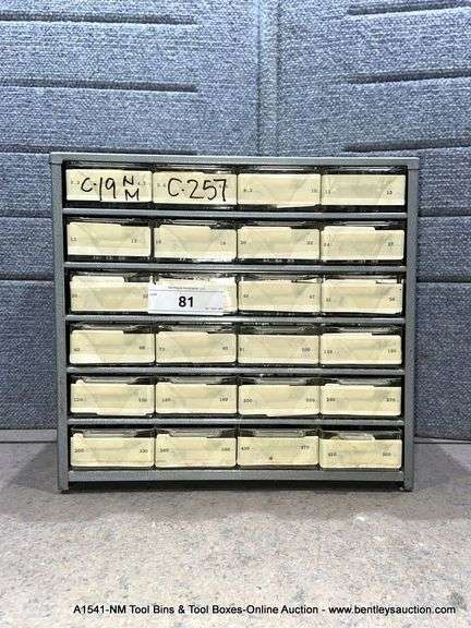 24-BIN BOLT BIN W/ ASSORTED HARDWARE - Bentley & Associates, LLC