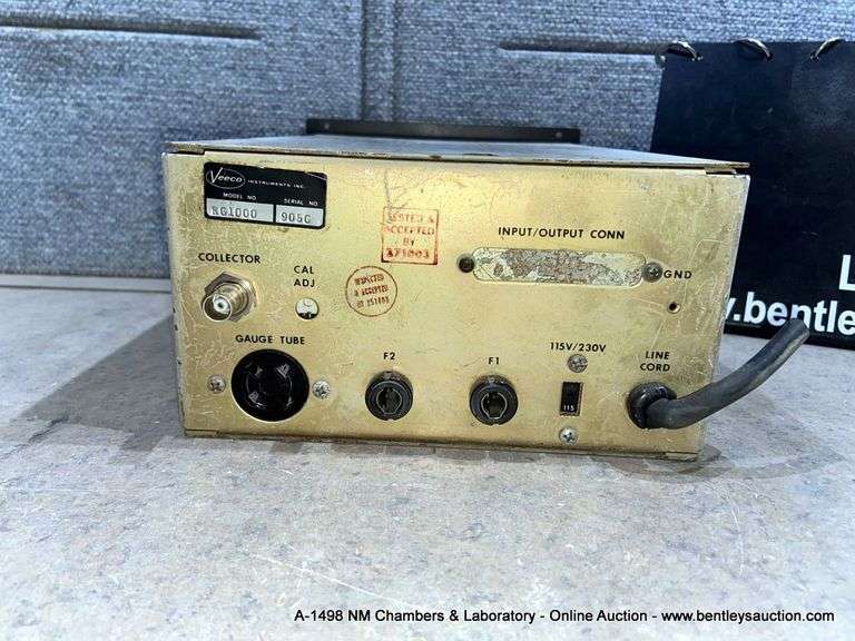 VEECO RG1000 IONIZATION GAUGE - Bentley & Associates, LLC