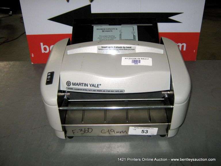 MARTIN YALE 395 TYPE - MODEL P7200 PAPER CUTTER - Bentley & Associates, LLC