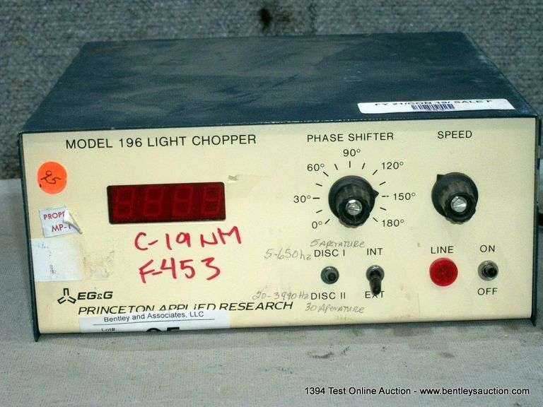 EG&G 196 LIGHT CHOPPER - Bentley & Associates, LLC