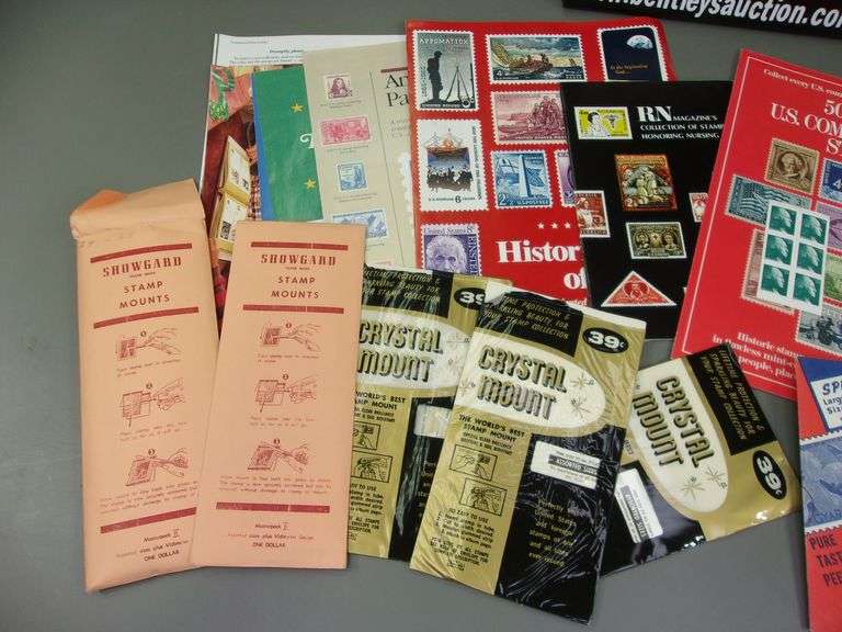LOT: STAMP COLLECTING INFORMATION BOOKLETS, STAMP PACKETS, SEALS ...