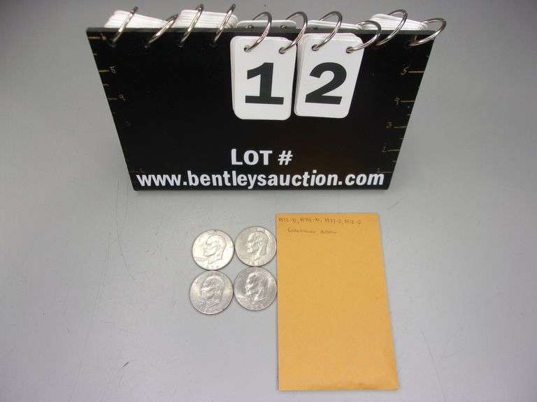 1972-D, 1974-D,1977-D,1978-D EISENHOWER ONE DOLLAR COINS. (4X MONEY ...