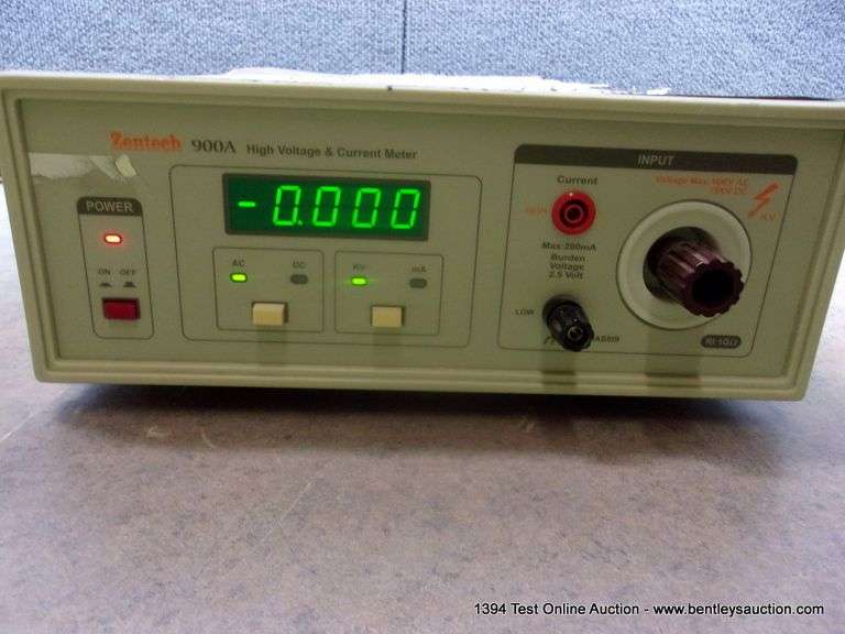 ZENTECH 900A HIGH VOLTAGE AND CURRENT METER - Bentley & Associates, LLC