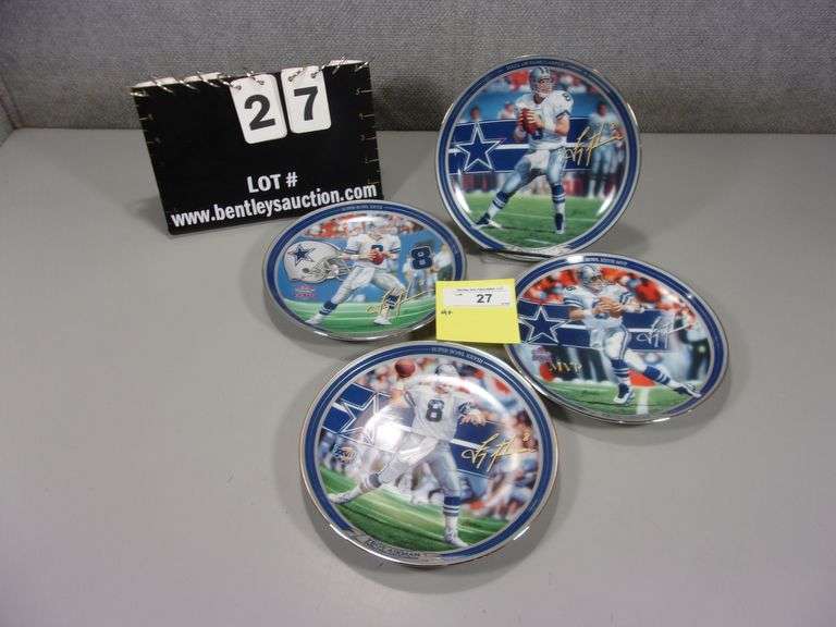 NFL NUMBERED CERAMIC PLATES OF DALLAS COWBOYS TROY AIKMAN #8 ...