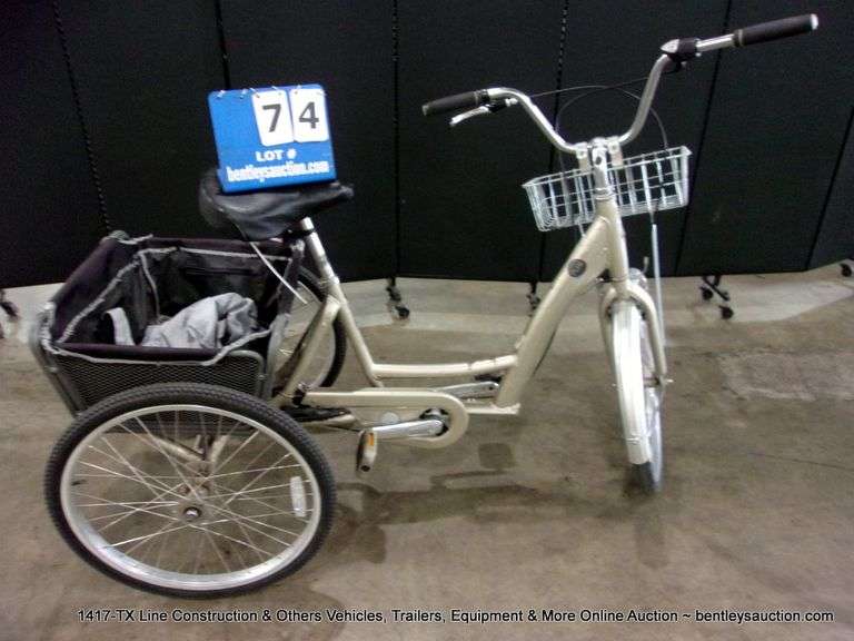 TREK ALPHA PURE DLX BEIGE TRICYCLE PLANT BIKE W/ BASKET, SEAT - Bentley ...