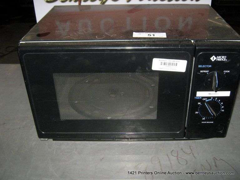 MICRO FRIDGE MICROWAVE OVEN - Bentley & Associates, LLC