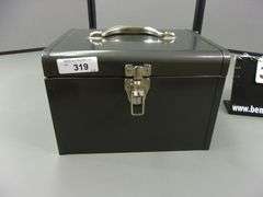 GRAY METAL LOCK STORAGE BOX - Bentley & Associates, LLC