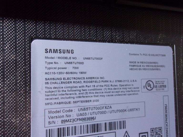 SAMSUNG 7 SERIES TU700D 65" CRYSTAL UHD TELEVISION - 4K - Bentley ...