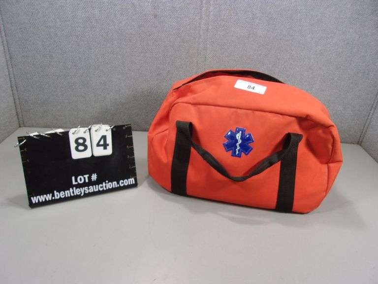 BRIGHT ORANGE MEDICAL EMERGENCY FIRST AID BAG W/ SUPPLIES - Bentley ...