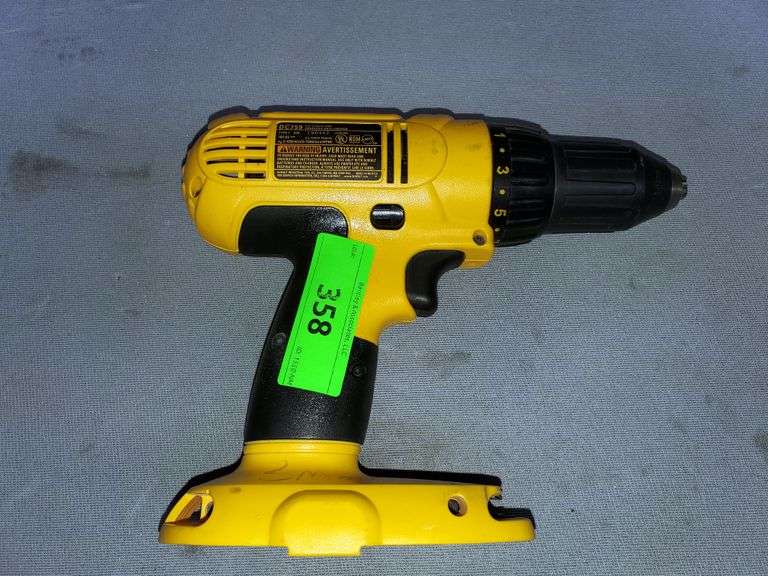 DEWALT DC759 CORDLESS DRILL - NO CHARGER, BATTERY - Bentley ...
