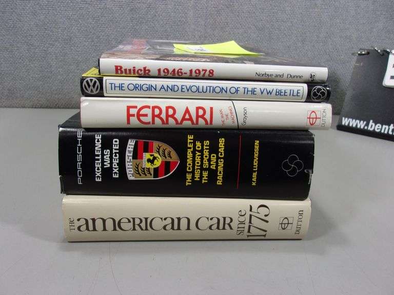 LOT: (5 BOOKS) - BOOKS ABOUT CARS-VW BEETLE, FERRARI, PORSCHE, ETC ...