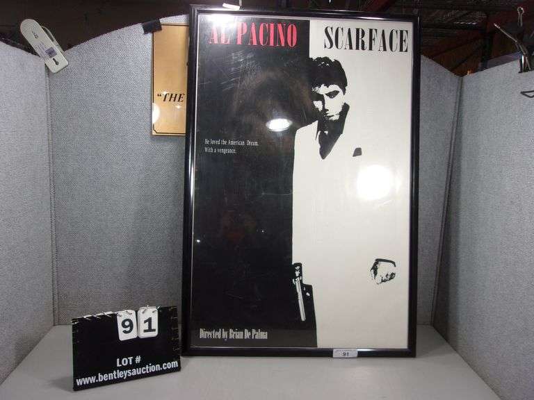 SCARFACE MOVIE POSTER IN FRAME - Bentley & Associates, LLC