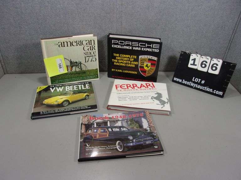 LOT: (5 BOOKS) - BOOKS ABOUT CARS-VW BEETLE, FERRARI, PORSCHE, ETC ...