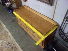 GOLDEN OAK 4-DRAWER FOOT CHEST STORAGE CHEST - Bentley & Associates, LLC