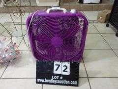 PURPLE LASKO ELECTRIC BOX FAN - Bentley & Associates, LLC