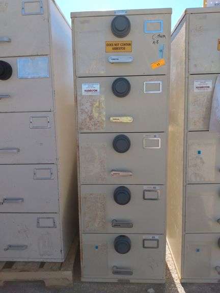 MOSLER 5-DRAWER SAFE - AS IS, USED, WEATHER DAMAGE - Bentley ...