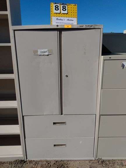 2-DOOR, 2-DRAWER CABINET - USED, AS IS, WEATHER DAMAGED - Bentley ...
