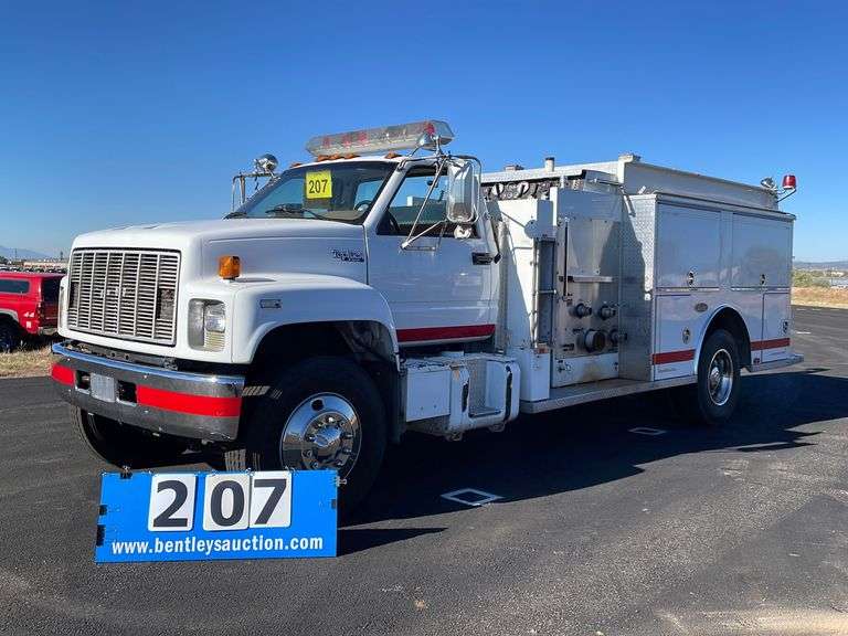 1992 GMC TOPKICK HALE FIRE PUMPER TENDER TRUCK, 40,371 MILES, TITLE ...