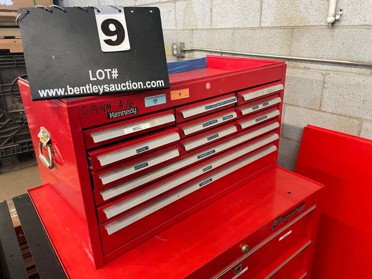 KENNEDY 12-DRAWER TOOLBOX, 18" X 18" X 33" - USED, SCRATCHES, DINGS ...