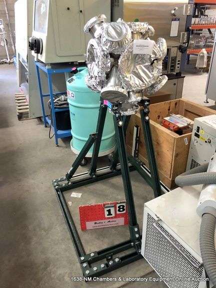 STAINLESS VACUUM CHAMBER ON UNISTRUT STAND - Bentley & Associates, LLC