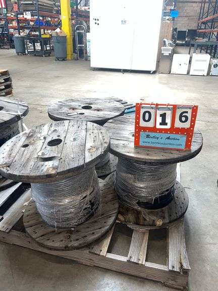 3 SPOOLS: CABLE, APPROX 548# - Bentley & Associates, LLC