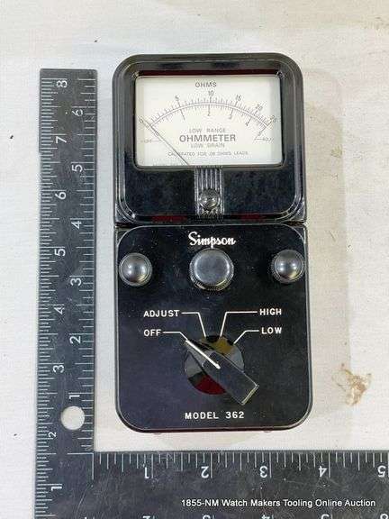 SIMPSON LOW RANGE OHMMETER - Bentley & Associates, LLC