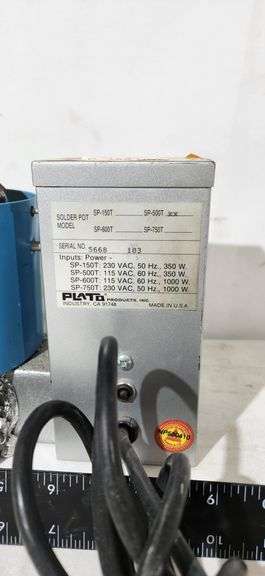PLATO SP-500T TINNING POT - Bentley & Associates, LLC