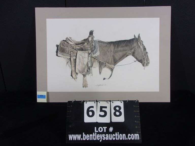 SADDLE UP HORSE DRAWING - 1984 - Bentley & Associates, LLC