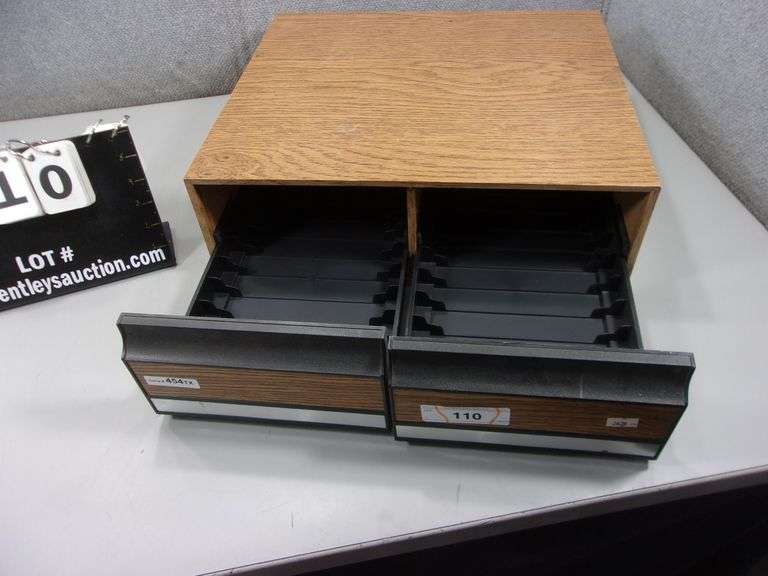 WOOD GRAIN POLY VHS TAPE CASSETTE ORGANIZER - Bentley & Associates, LLC