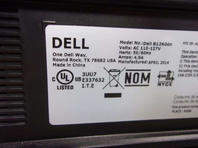 DELL B1260DN LASER PRINTER - Bentley & Associates, LLC