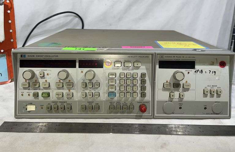 HP 8350B SWEEP OSCILLATOR W/ 83595A RF PLUGIN - Bentley & Associates, LLC