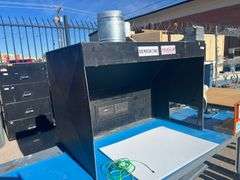 METAL WORKBENCH W/ HOOD & LIGHT - Bentley & Associates, LLC