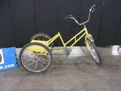 WORKMAN CYCLES YELLOW FLATBED 3-WHEELED PLANT TRICYCLE - Bentley ...
