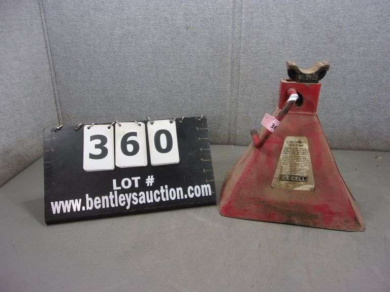 RED 5-TON CAPACITY JACK STAND - Bentley & Associates, LLC