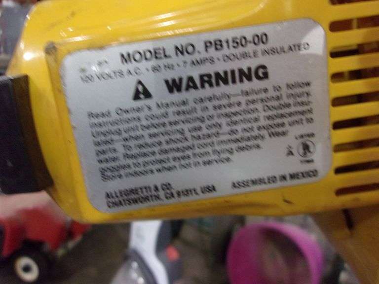 PARAMOUNT PB150 LEAF BLOWER - Bentley & Associates, LLC