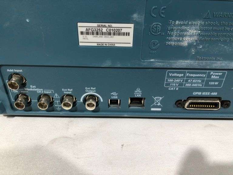 TEKTRONIX AFG3252 DUAL CHANNEL ARBITRARY FUNCTION GENERATOR - Bentley ...