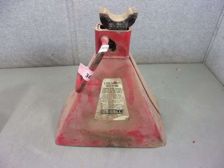 RED 5-TON CAPACITY JACK STAND - Bentley & Associates, LLC