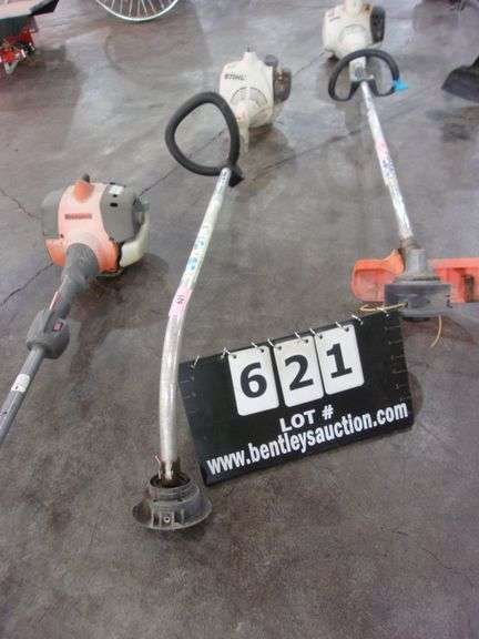 STIHL WHITE & ORANGE WEED WACKER WITH CURVED NECK, MODEL FS-45 ...